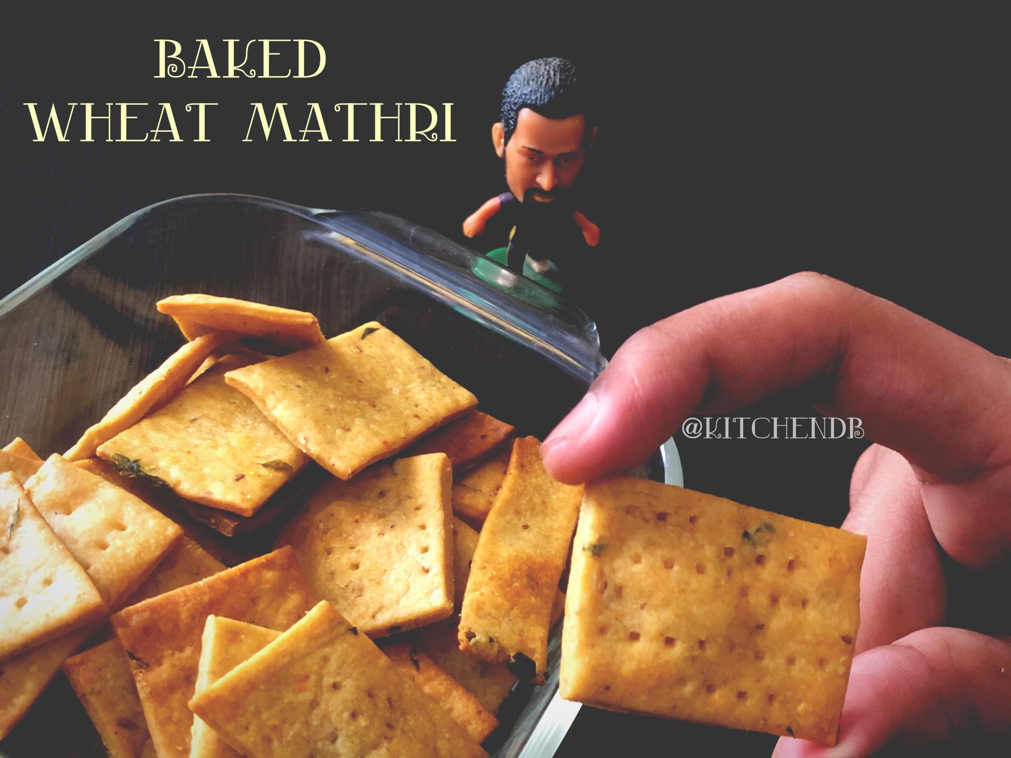 Baked Wheat Mathri – With Garlic and Mixed Herbs – KitchenDB – My ...