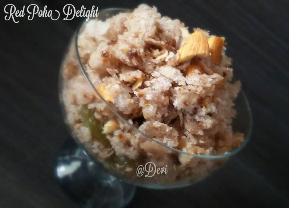Red Rice Flakes / Red Poha Delight – KitchenDB – My Passion for Healthy ...